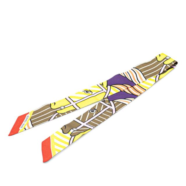 エルメス ツイリー QUADRIGE BAYADERE カドリージュ バヤデール スカーフ マルチカラー シルク レディース HERMES 【中古】