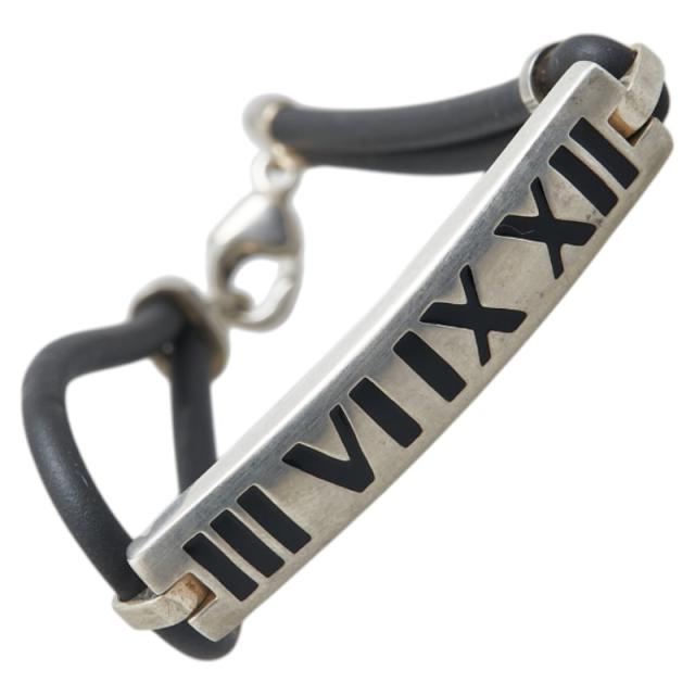 ティファニー アトラス ニューメリック ブレスレット SV925 シルバー ラバー レディース TIFFANY&Co. 【中古】