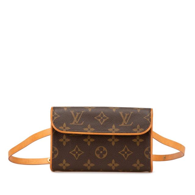 ルイ ヴィトン モノグラム ポシェット フロランティーヌ XS ボディバッグ ウエストバッグ M51855 ブラウン PVC LOUIS VUITTON 【中古】