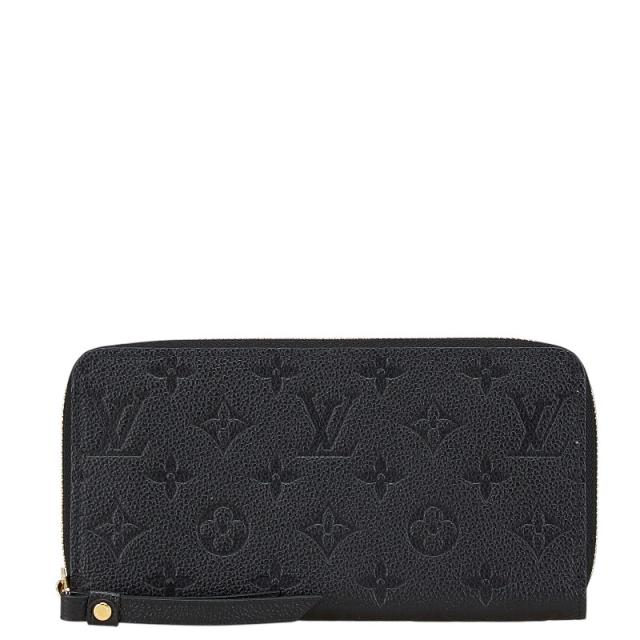 ルイ ヴィトン モノグラム アンプラント ジッピーウォレット ラウンドファスナー 長財布 Ｍ61864 ブラック レザー LOUIS VUITTON【中古】