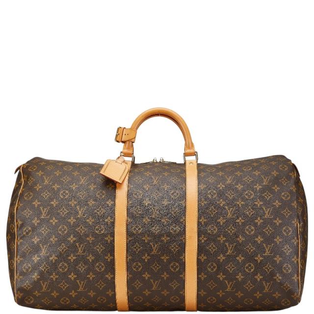 ルイ ヴィトン モノグラム キーポル60 ボストンバッグ トラベルバッグ M41422 ブラウン PVC レザー レディース LOUIS VUITTON 【中古】