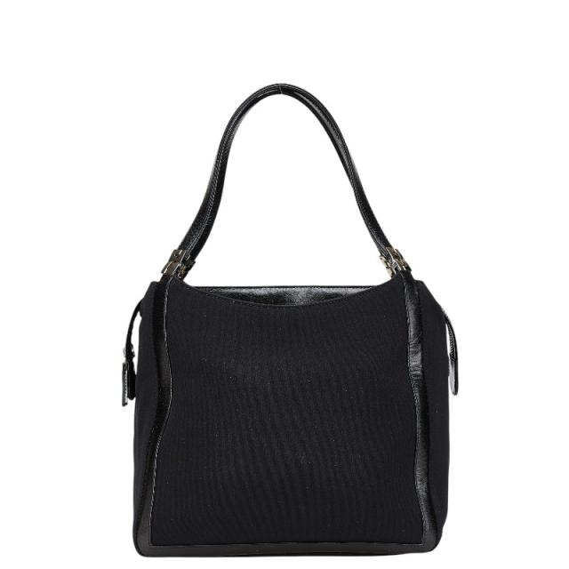 フェンディ トートバッグ ハンドバッグ ブラック ナイロン レザー レディース FENDI 【中古】