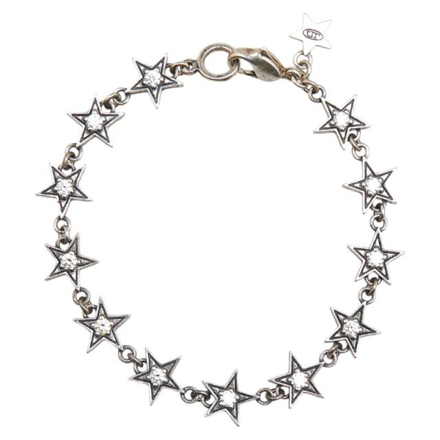 ジャスティンデイビス HOLLYWOOD BLVD ハリウッドブルーバード スターモチーフ 星 ブレスレット シルバー SV925 Justin Davis 【中古】