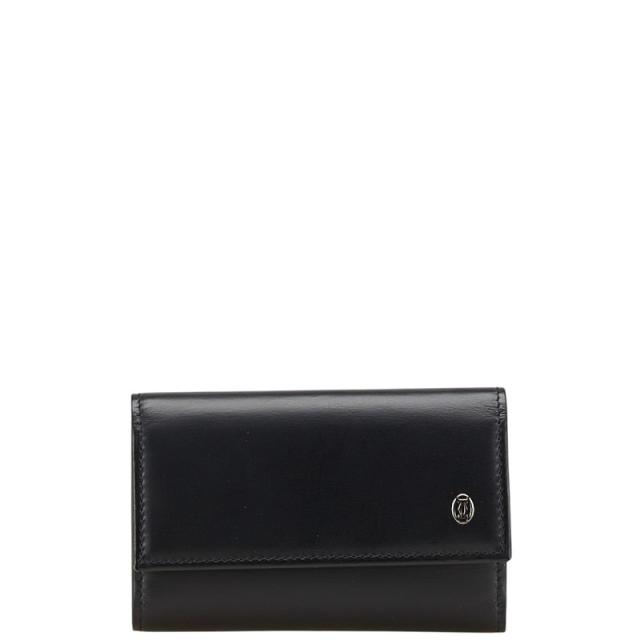カルティエ マストライン キーケース 6連 ブラック レザー メンズ CARTIER 【中古】