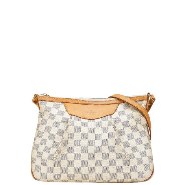 ルイ ヴィトン ダミエ アズール シラク—サPM 斜め掛け ショルダーバッグ  N41113 ホワイト PVC レザー LOUIS VUITTON 【中古】
