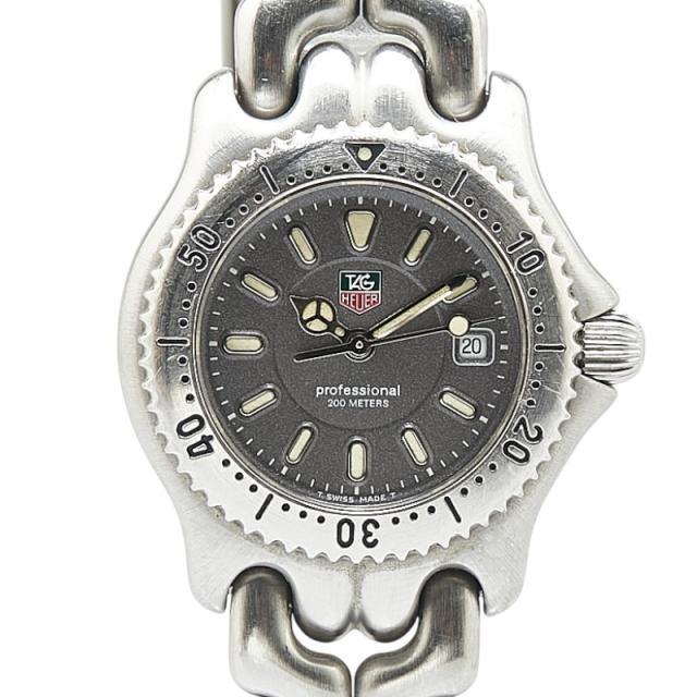 タグホイヤー セル 腕時計 WG1313-0 クオーツ グレー文字盤 ステンレススチール レディース TAG HEUER 【中古】