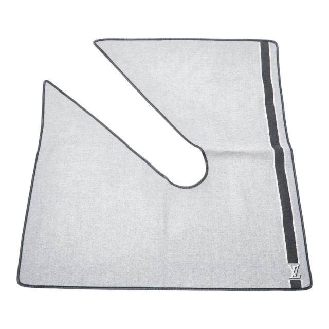 ルイ ヴィトン 23AW ショール70 エクスプローラー ショール ストール M79288 グレー ブラック ウール レディース LOUIS VUITTON 【中古】