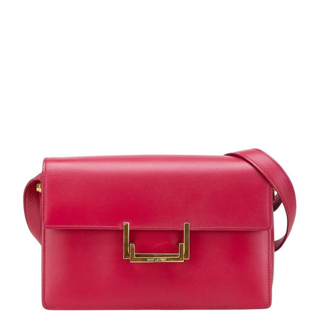 サンローラン クラシック ルル ショルダーバッグ ピンク ゴールド レザー レディース SAINT LAURENT 【中古】