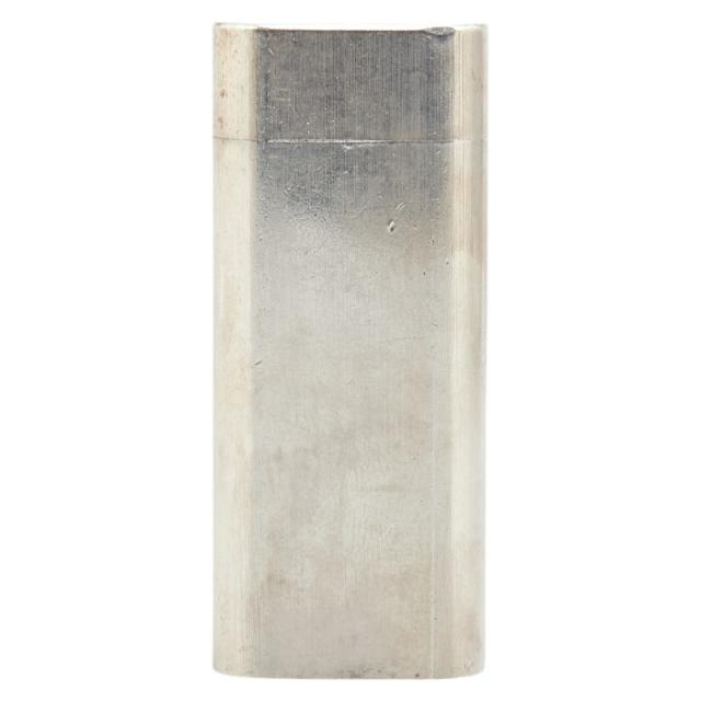 カルティエ オーバル 着火不可 着火石無し ガスライター シルバー ステンレス メンズ CARTIER 【中古】