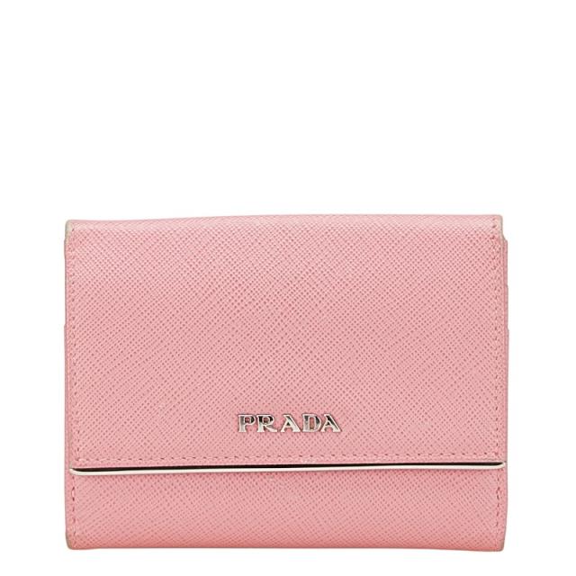プラダ ピンク2つ折り財布 PRADA プラダ 二つ折り財布 ピンク 14061