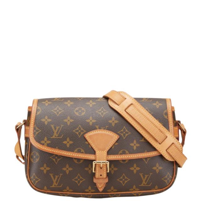 ルイ ヴィトン モノグラム ソローニュ ショルダーバッグ M42250 ブラウン PVC レザー レディース LOUIS VUITTON 【中古】