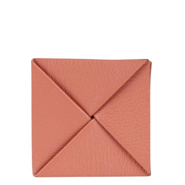 エルメス ズールー ケース 小銭入れ ブラウン ピンク シェーブル レディース HERMES 【中古】