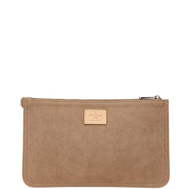 ルイ ヴィトン ポーチ 小物入れ グレー スウェード レディース LOUIS VUITTON 【中古】