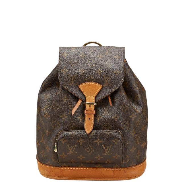 ルイ ヴィトン モノグラム モンスリMM リュック バックパック M51136 ブラウン PVC レザー レディース LOUIS VUITTON 【中古】