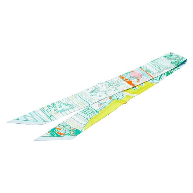 エルメス ツイリー RAYURES DETE レイユール デテ スカーフ マルチカラー シルク レディース HERMES 【中古】