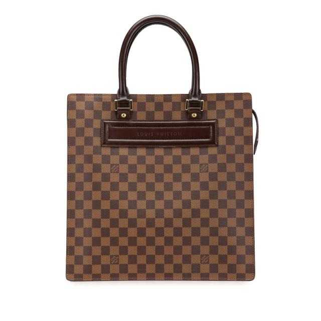 ルイ ヴィトン ダミエ ヴェニスGM ハンドバッグ トートバッグ N51146 ブラウン PVC レザー レディース LOUIS VUITTON 【中古】