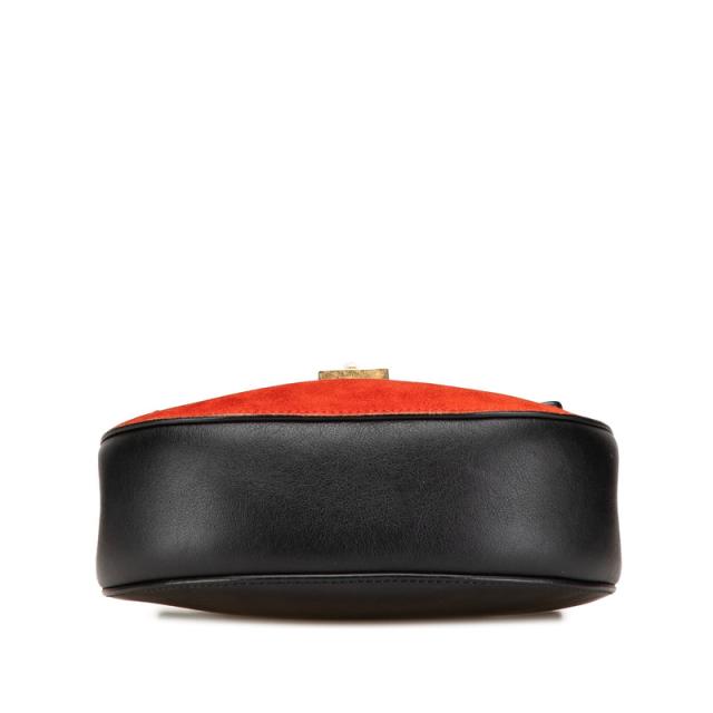 クロエ ドリュー 斜め掛け チェーン ショルダーバッグ レッド ブラック