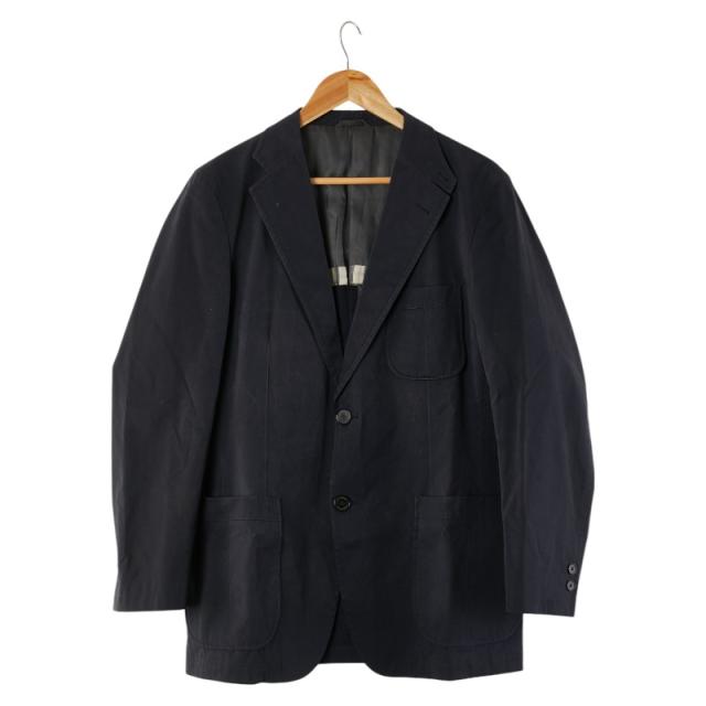 バーバリー シングル テーラードジャケット サイズ：L ダークグレー コットン ポリエステル キュプラ メンズ BURBERRY 【中古】
