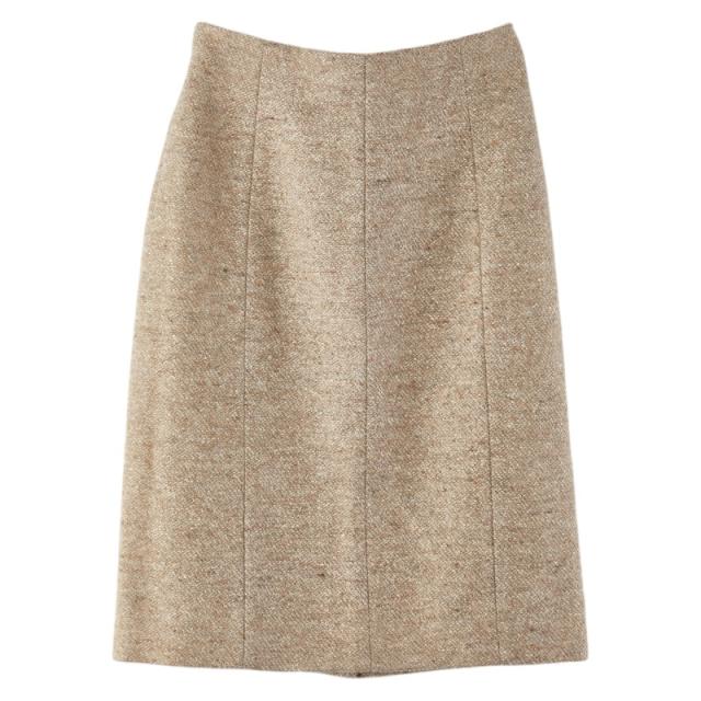 サルヴァトーレフェラガモ スカート サイズ：42 ブラウン ウール アルパカ レディース Salvatore Ferragamo 【中古】
