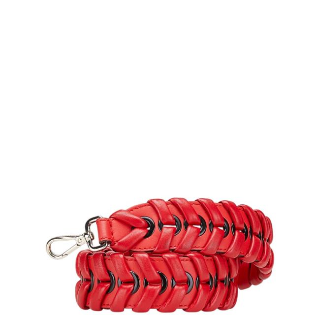 フェンディ ストラップユー ショルダーストラップ 8AV077 レッド レザー レディース FENDI 【中古】