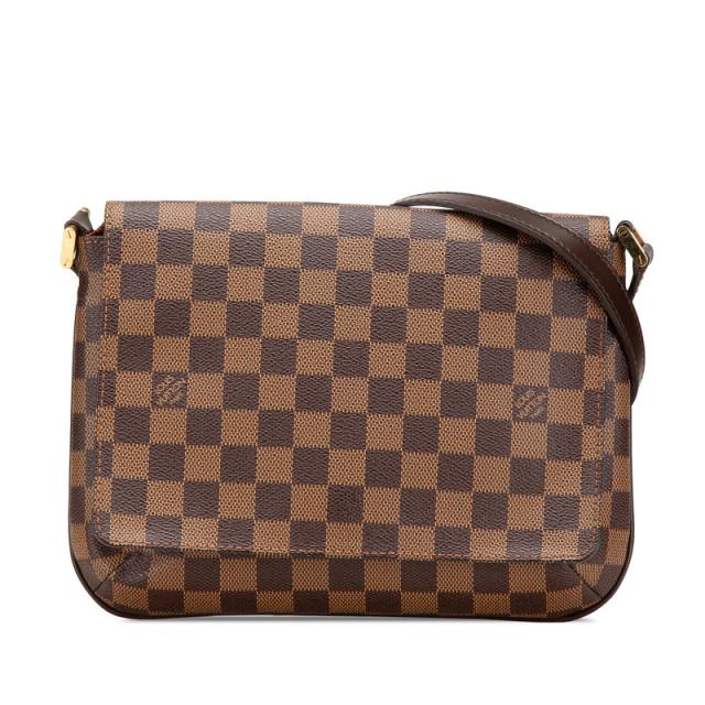 ルイ ヴィトン ダミエ ミュゼット タンゴ ロング 斜め掛け ショルダーバッグ N51301 ブラウン PVC レザー LOUIS VUITTON 【中古】