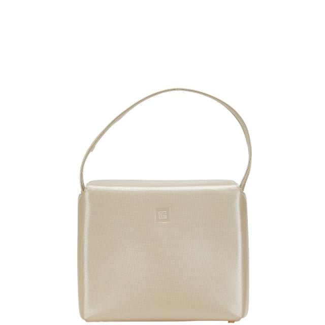 ジバンシー ロゴ ハンドバッグ グレージュ ベージュ レザー レディース Givenchy 【中古】