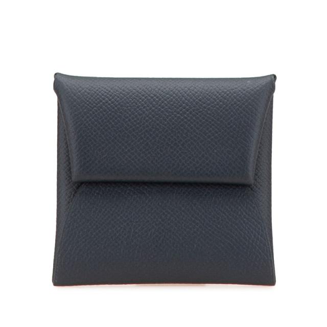 エルメス バスティア ケース ネイビー ヴォーエプソン レディース HERMES 【中古】