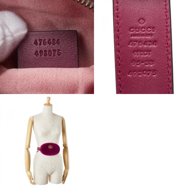 グッチ GGマーモント キルティング ボディバッグ ウエストバッグ