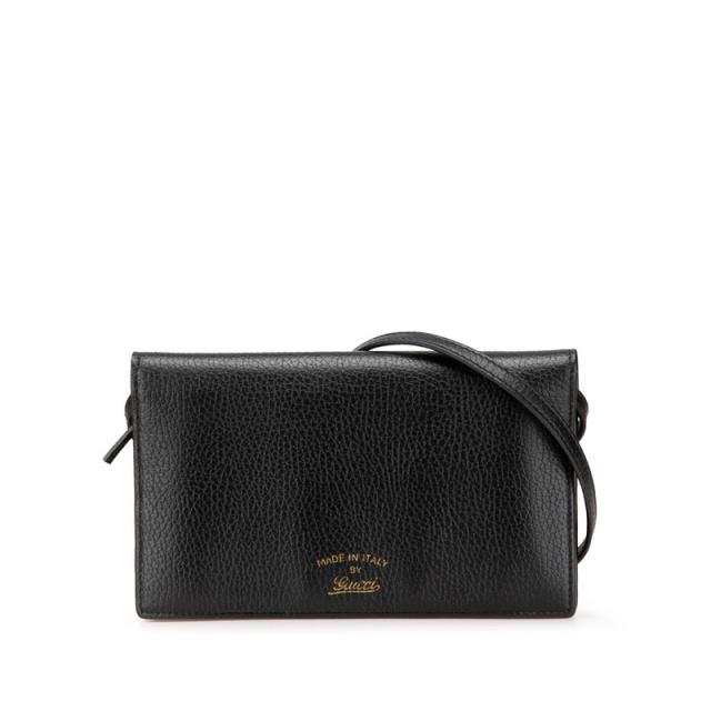 グッチ スウィング ウォレットバッグ ショルダーバッグ 368231 ブラック レザー レディース GUCCI 【中古】