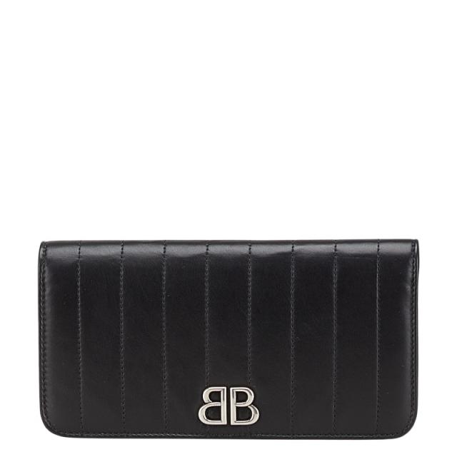 バレンシアガ モナコ 長財布 765428 ブラック レザー レディース BALENCIAGA 【中古】