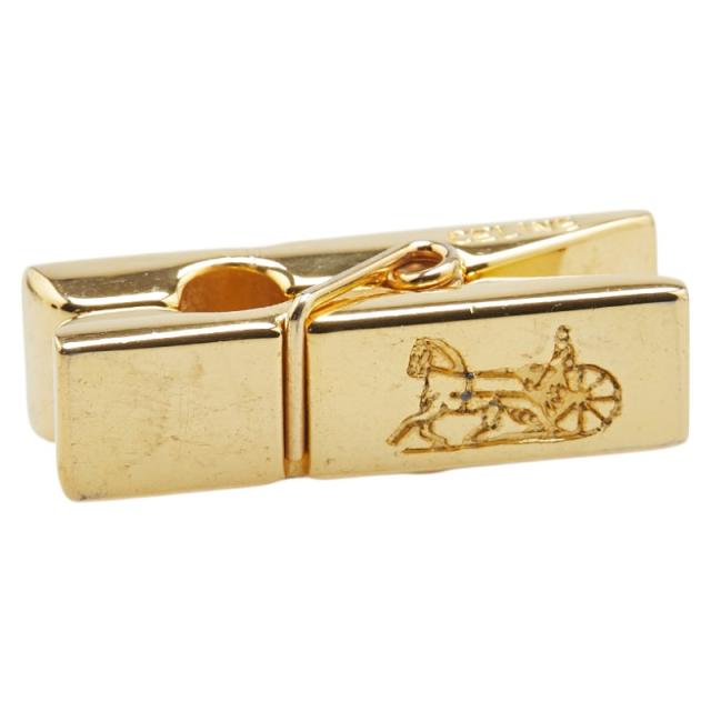 セリーヌ 馬車柄 マネークリップ ゴールド メッキ レディース CELINE 【中古】