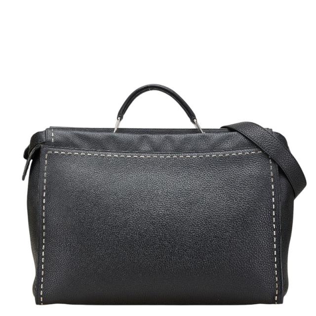 フェンディ ピーカブー ハンドバッグ ショルダーバッグ 2WAY ブラック レザー レディース FENDI 【中古】