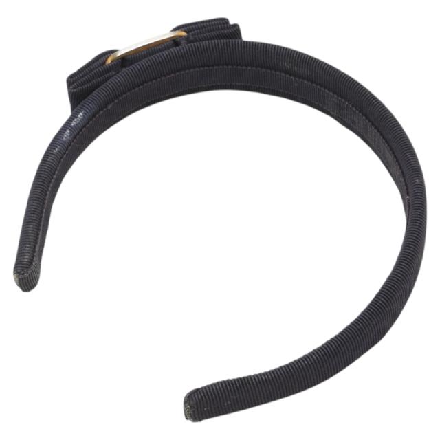 サルヴァトーレフェラガモ ヴァラリボン カチューシャ ヘアアクセサリー ネイビー キャンバス レディース Salvatore Ferragamo 【中古】