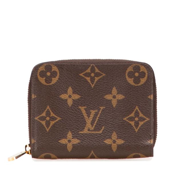 ルイ ヴィトン モノグラム ジッピー パース ケース カードケース M60067 ブラウン PVC レザー LOUIS VUITTON 【中古】