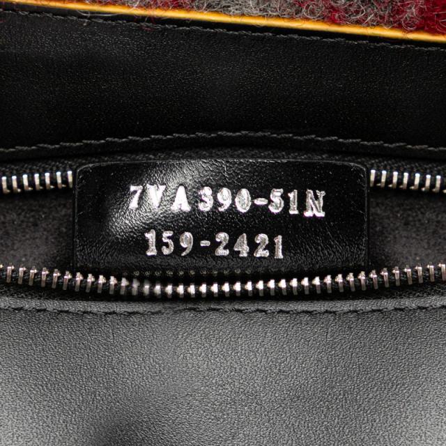 フェンディ トートバッグ ハンドバッグ 7VA390 ネイビー レット ウール