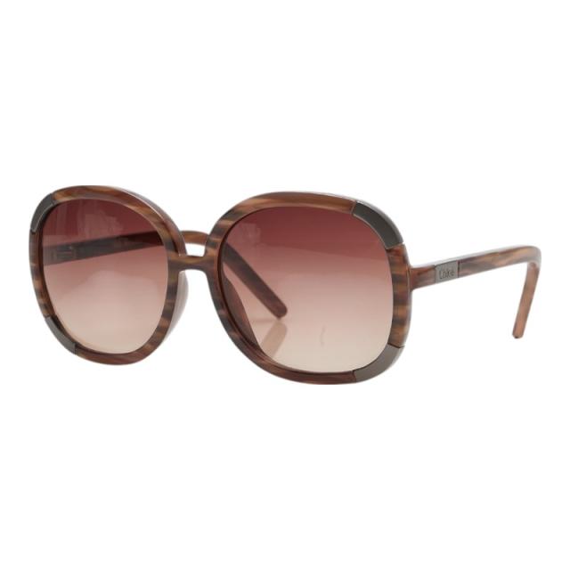 クロエ サングラス CL2119 ブラウン グレー プラスチック レディース Chloe 【中古】