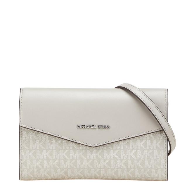 マイケルコース MKシグネチャー シャーロットトート付属品 ショルダーバッグ クラッチバッグ セット 2WAY グレー Michael Kors 【中古】