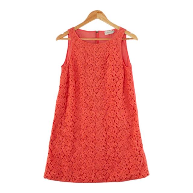 モンクレール 2016 レース  ノースリーブワンピース サイズ：42 B10936812300 57787 ピンク系 コットン ナイロン MONCLER 【中古】