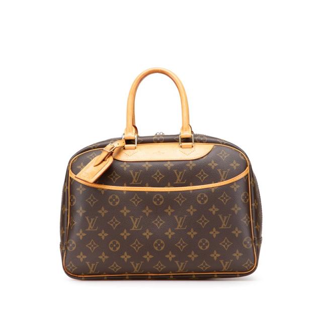 ルイ ヴィトン モノグラム ドーヴィル ハンドバッグ M47270 ブラウン PVC レザー レディース LOUIS VUITTON 【中古】