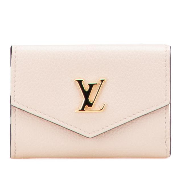 ルイ ヴィトン ポルトフォイユ ロック ミニ 三つ折り財布 M69340 グレージュ レザー レディース LOUIS VUITTON 【中古】