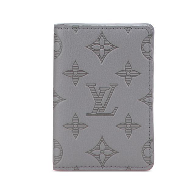 ルイ ヴィトン モノグラム シャドウ オーガナイザー ドゥ ポッシュ カードケース M81382 グリ アントラシット LOUIS VUITTON 【中古】