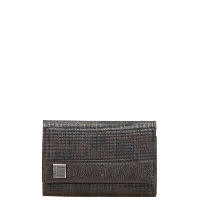 ダンヒル ディーエイト 6連 キーケース ブラウン PVC レザー メンズ Dunhill 【中古】