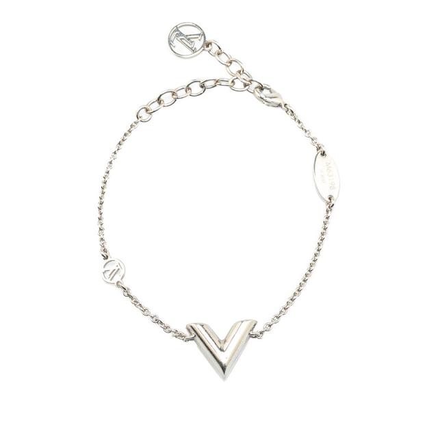 ルイ ヴィトン エセンシャル V ブレスレット M63198 シルバー メタル レディース LOUIS VUITTON 【中古】