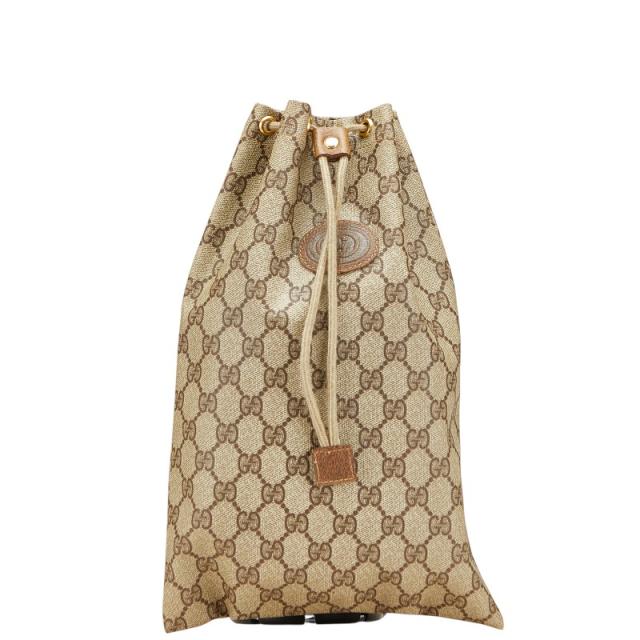 グッチ GGスプリーム オールドグッチ クラッチバッグ 97.19.303 ブラウン PVC レザー レディース GUCCI 【中古】