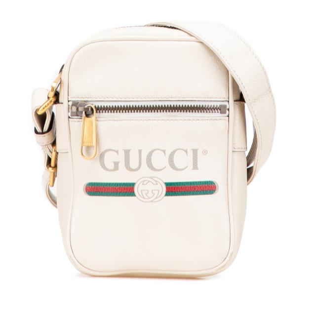グッチ シェリーライン ロゴ ショルダーバッグ 574803 アイボリー マルチカラー レザー レディース GUCCI 【中古】