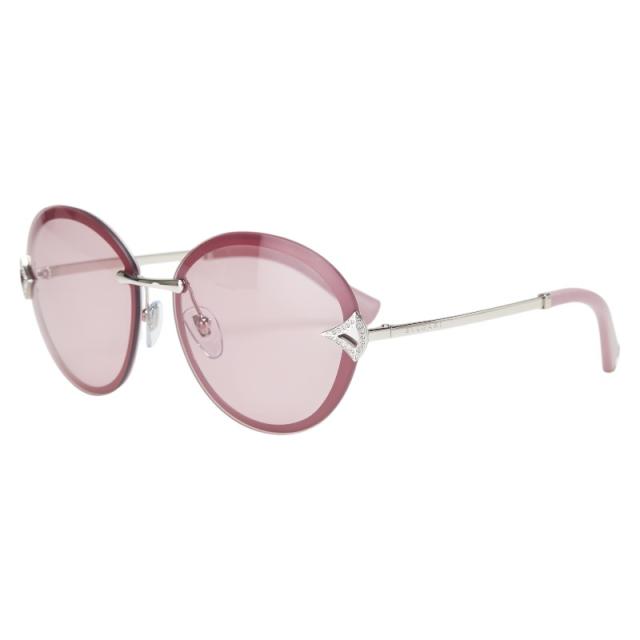 ブルガリ ディーヴァドリーム サングラス ボストン 6104-B ライトピンク シルバー プラスチック レディース BVLGARI 【中古】