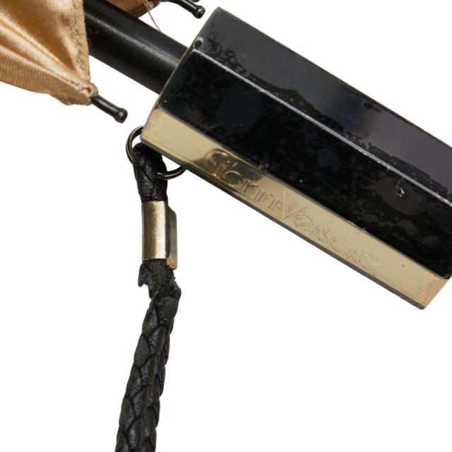 ヴェルサーチェ 花 フラワー モチーフ 折り畳み傘 ゴールド ブラウン