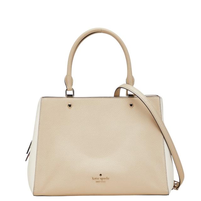 ケイトスペード レイラ ショルダーバッグ ハンドバッグ 2WAY ベージュ ホワイト レザー レディース Kate Spade 【中古】
