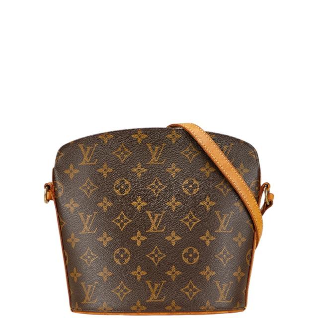 ルイ ヴィトン モノグラム ドルーオ 斜め掛け ショルダーバッグ M51290 ブラウン PVC レザー レディース LOUIS VUITTON 【中古】
