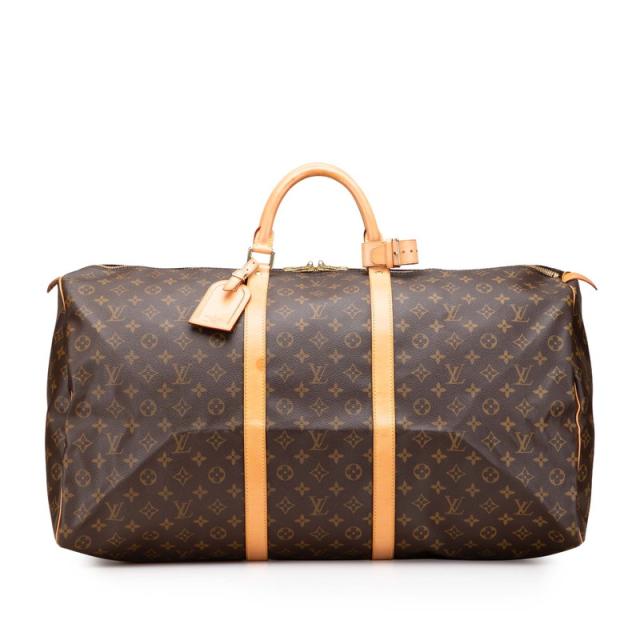 ルイ ヴィトン モノグラム キーポル60 ボストンバッグ トラベルバッグ M41422 ブラウン PVC レザー レディース LOUIS VUITTON 【中古】